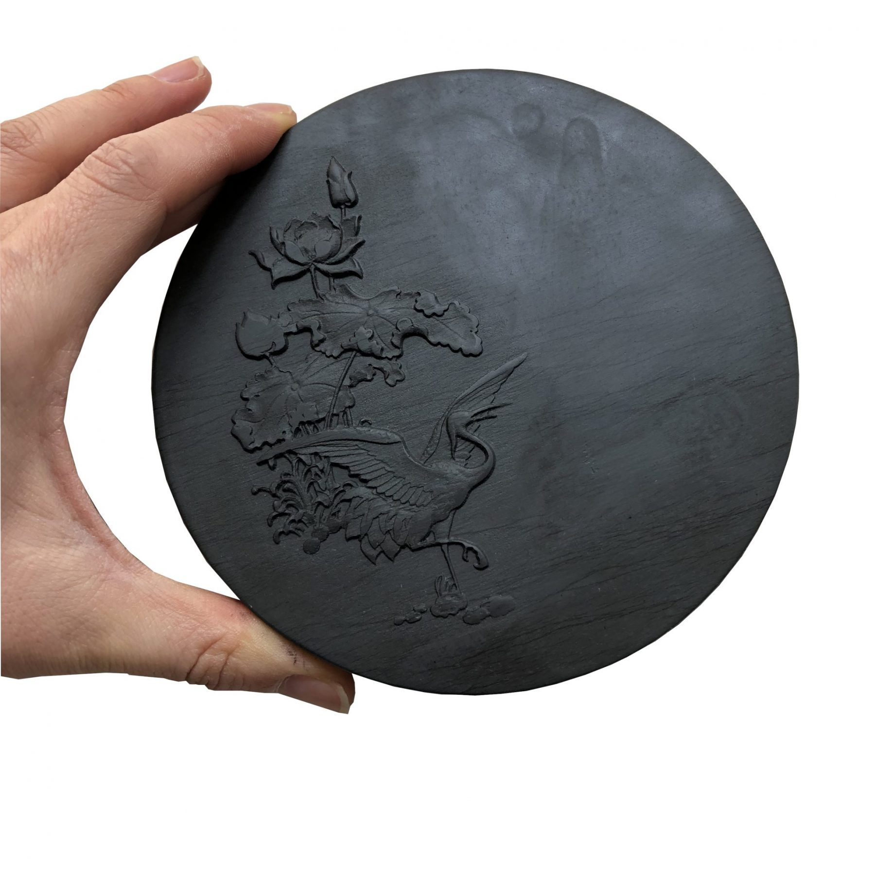 Fine Luo Wen Inkstone Carved with Crane and Lotus 5 inches - de $78.83 ...
